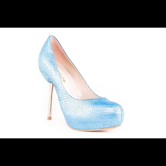 Shoes | Top Heels Co Alexis Blue Pumps | Poshmark